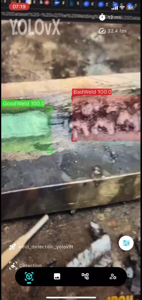 Experiment 2: Welding Detection on YOLOvX App - General - YOLOvX Forum