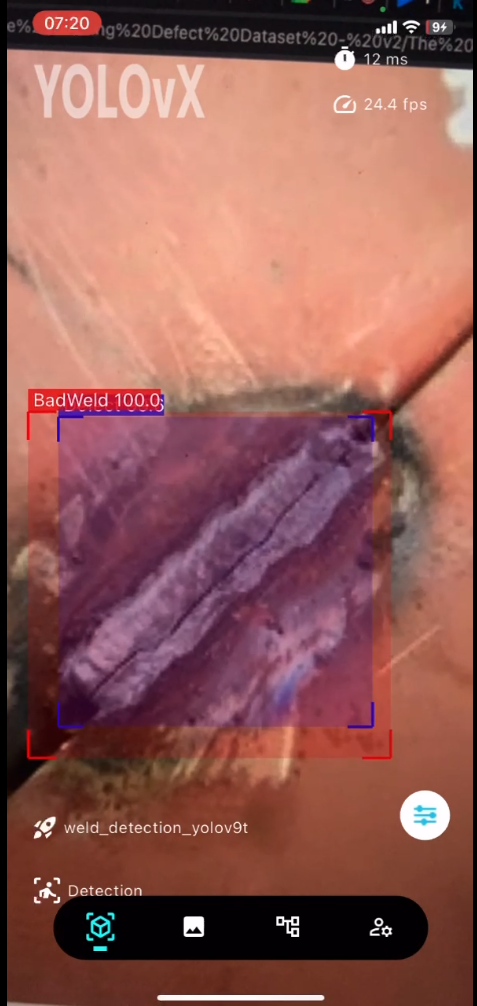 Experiment 2 Welding Detection On Yolovx App General Yolovx Forum